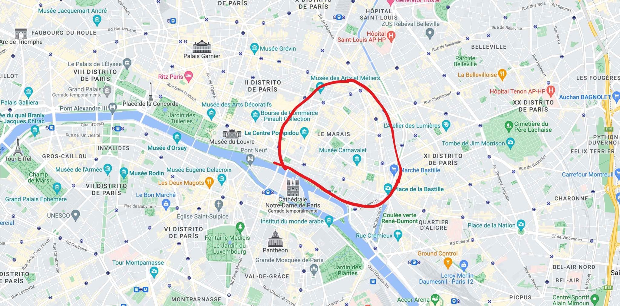 Barrio Le Marais de París - Aventuras Patrijavieranas